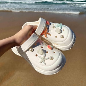 Under the Sea Shoe Charms: Starfish, Pearls & Shells - 14 Piece Set - Etsy