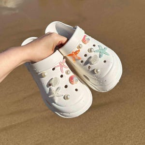 Under the Sea Shoe Charms: Starfish, Pearls & Shells - 14 Piece Set - Etsy