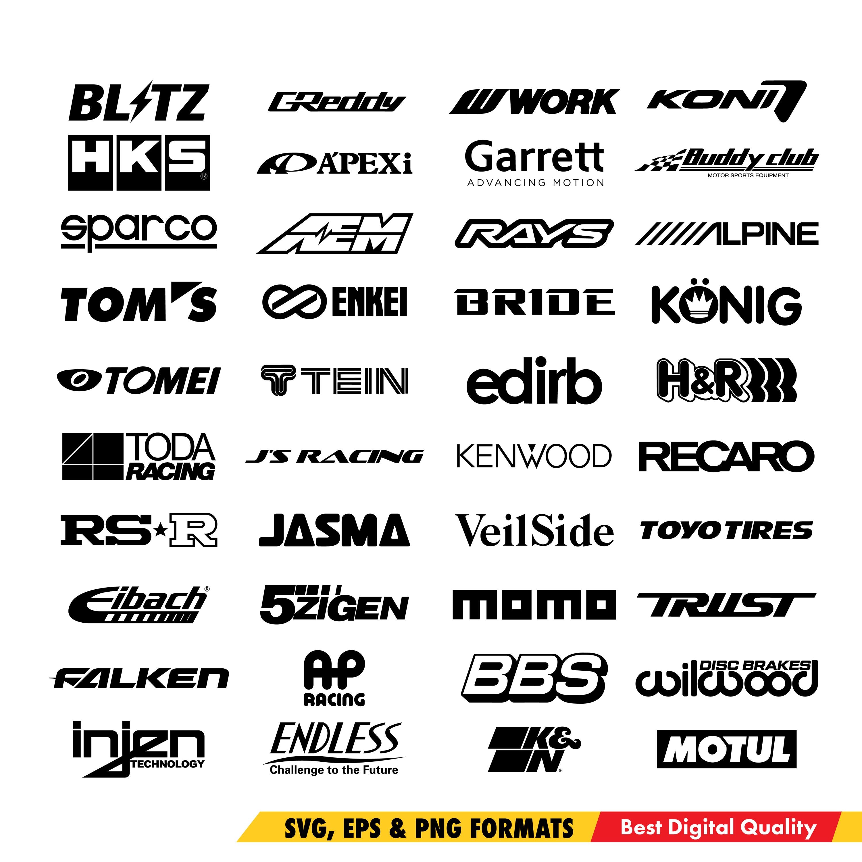 120 Motorsport Logo Bundle: Performance Automotive Designs (SVG, EPS ...