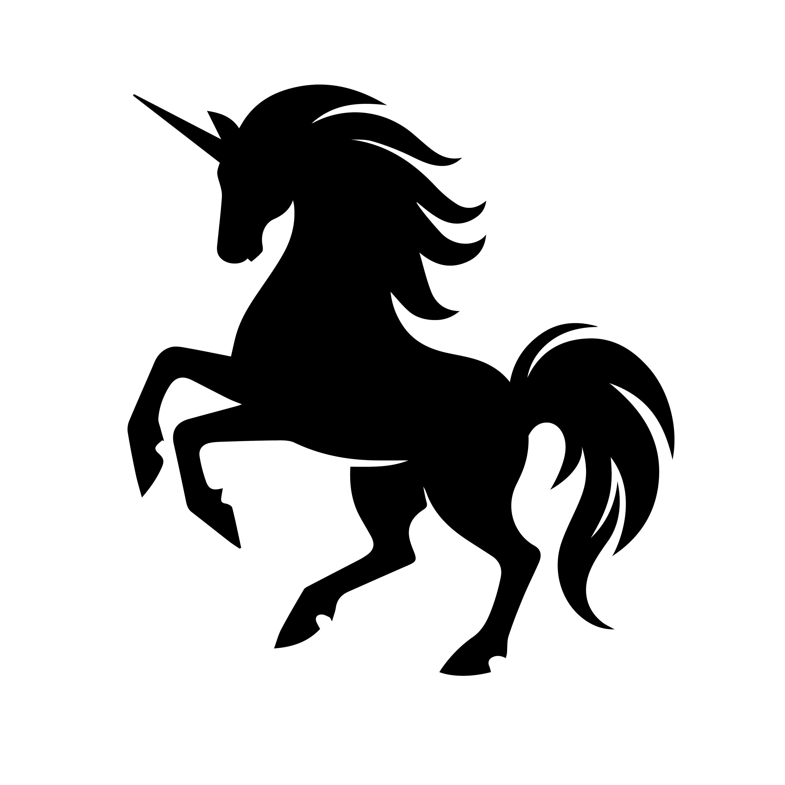 Unicorn Shape SVG Digital Download, Silhouette - Etsy