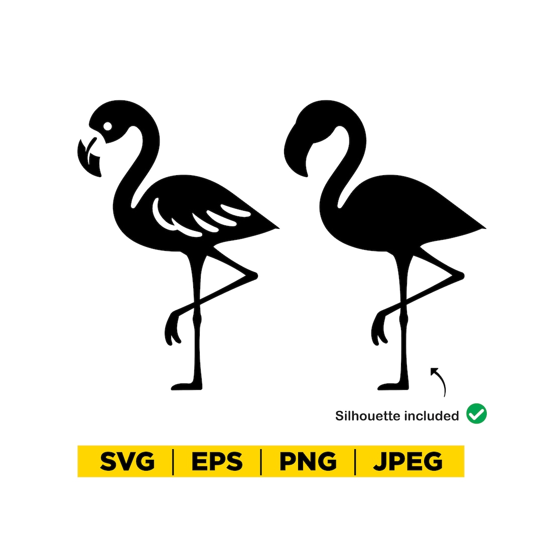 Flamingo Shape SVG Digital Download, Silhouette - Etsy