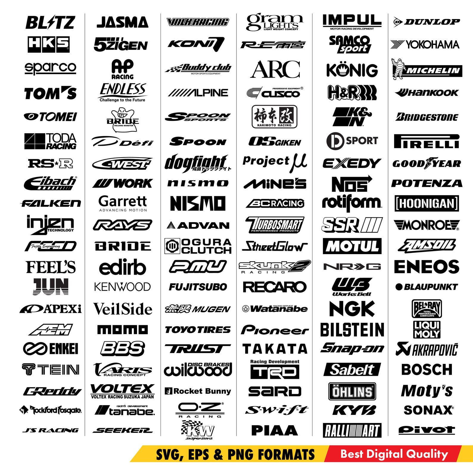 120 Motorsport Logo Bundle: Performance Automotive Designs (SVG, EPS ...