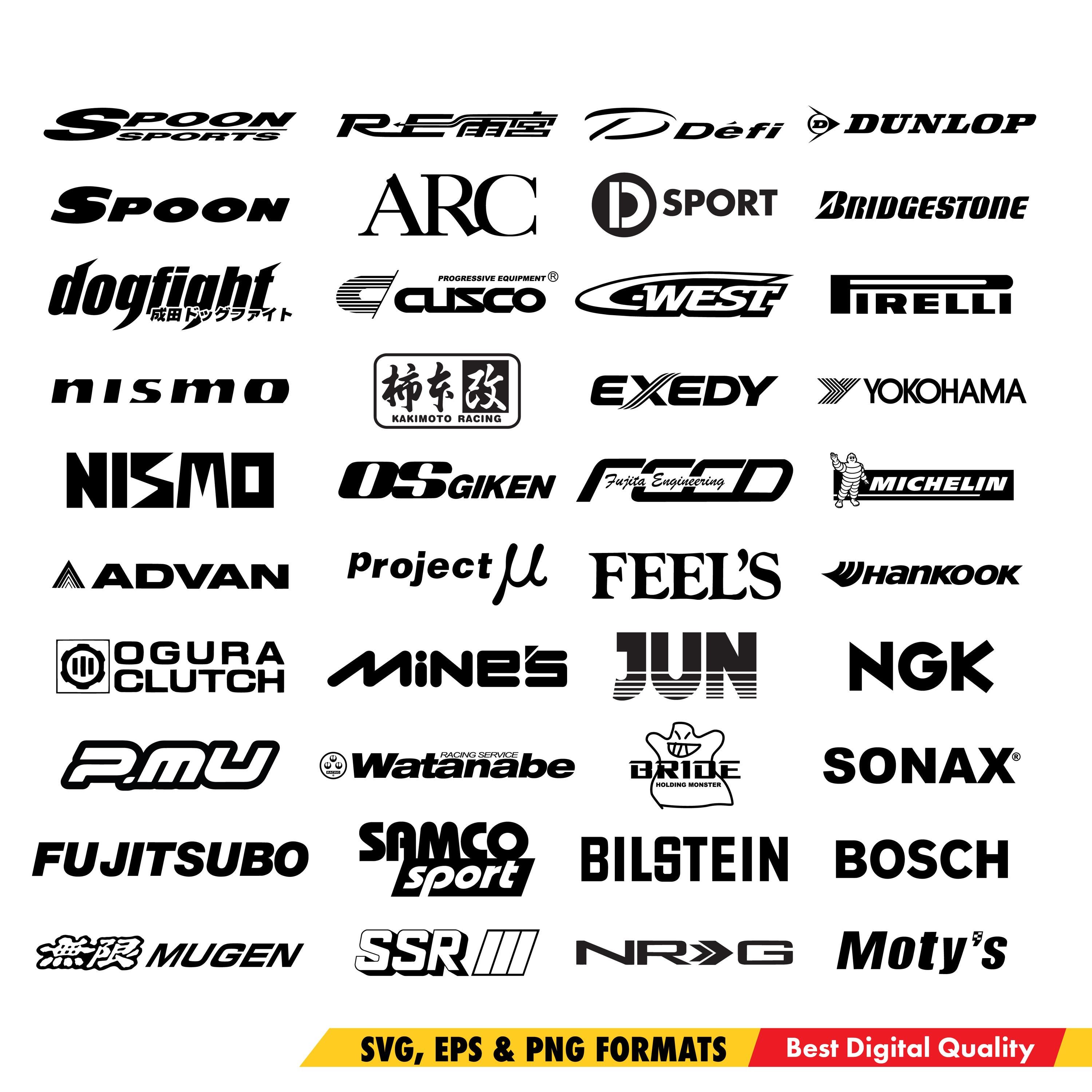 120 Motorsport Logo Bundle: Performance Automotive Designs (SVG, EPS ...