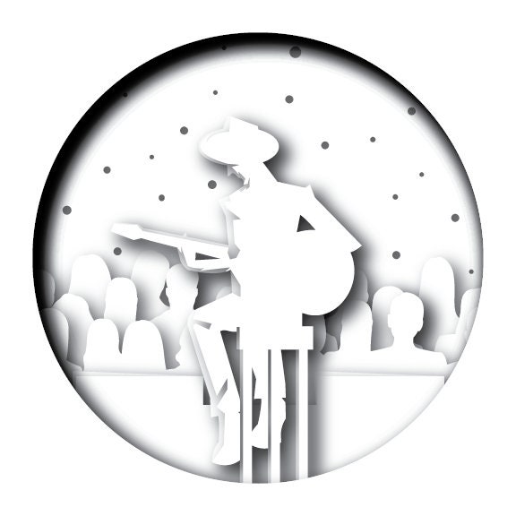 Acoustic Concert Shadow Box SVG: 3D Layered Music Design (digital ...