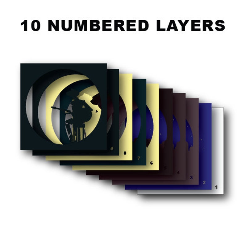 Acoustic Concert Shadow Box SVG: 3D Layered Music Design (digital ...