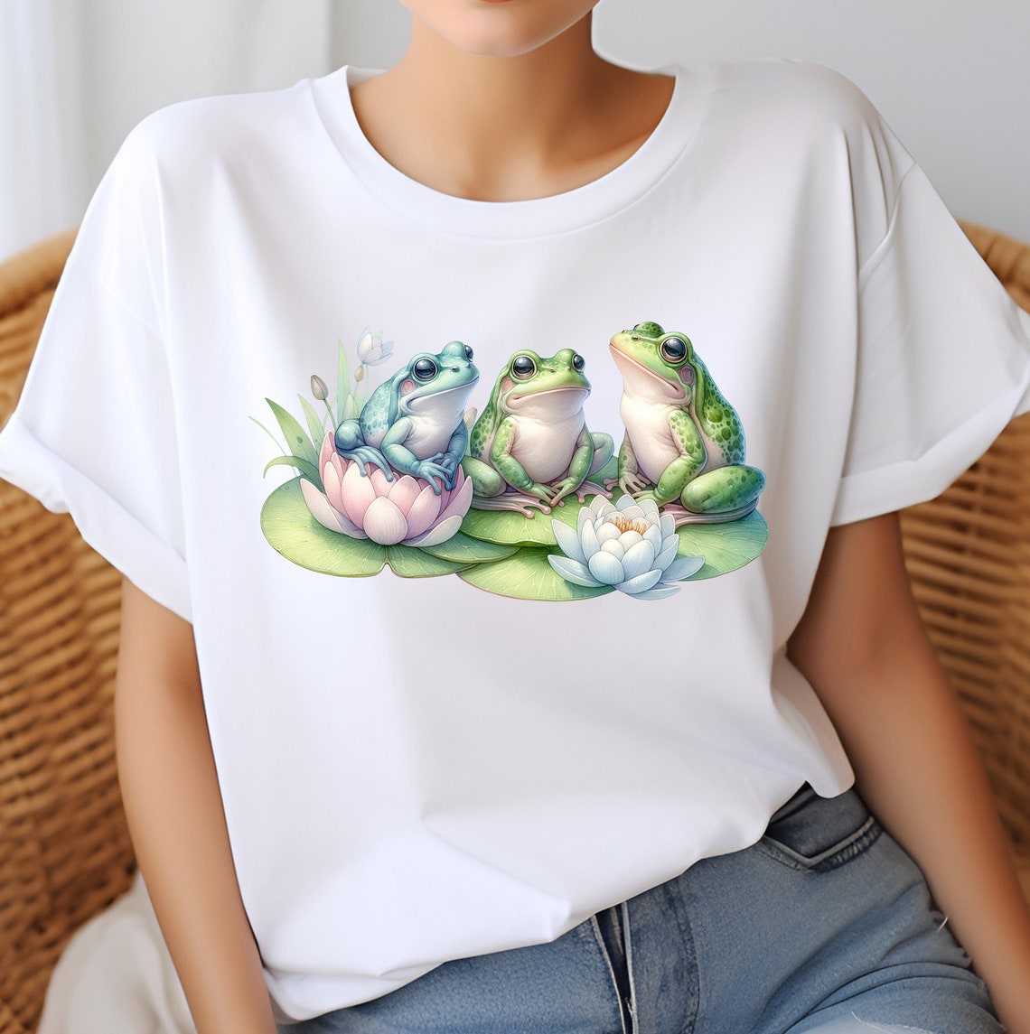 Frogs on Lili Pads, Frog Clipart, Frog Png, Sublimation, DTF, UV ...