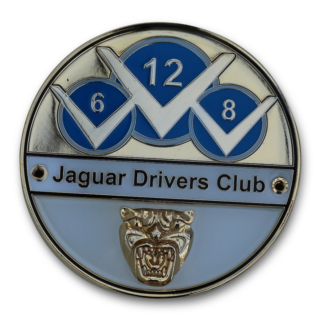 Jaguar Drivers Club - Grille Badge - Etsy
