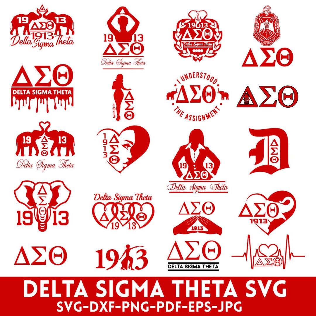 Sigma Delta Sign SVG 1913 AEO Clipart Theta Sigma Delta PNG Digital ...
