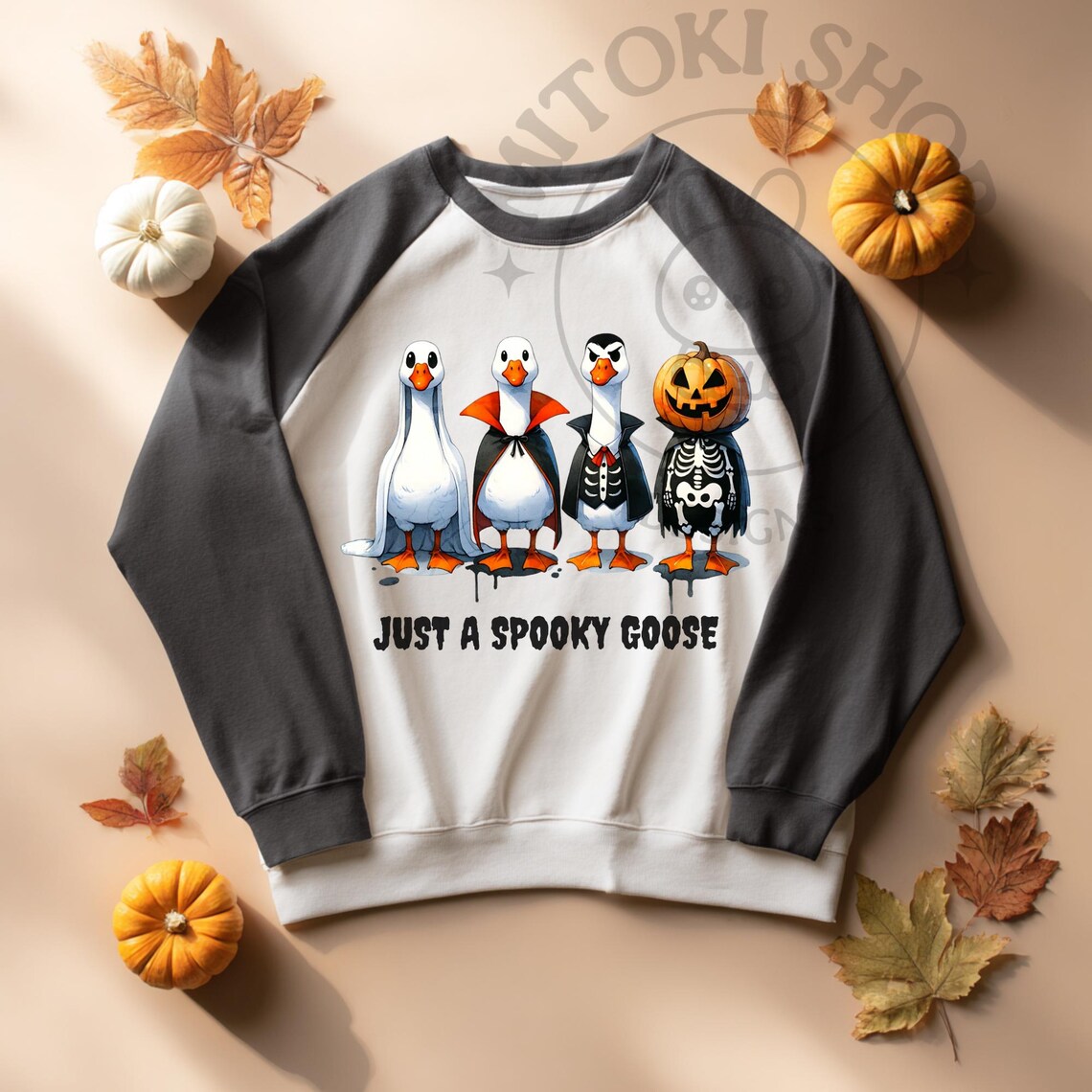 Spooky Goose Halloween PNG: Funny Horror Costume Design (digital ...