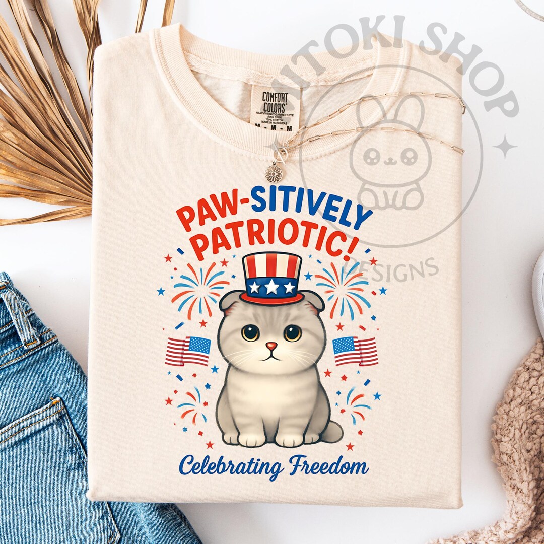 Patriotic Cat PNG, Fourth of July Cat Clipart, Usa-themed Cat Design ...