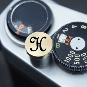 Name Initial Sticky-backed Shutter Release Button, Camera Threaded ...