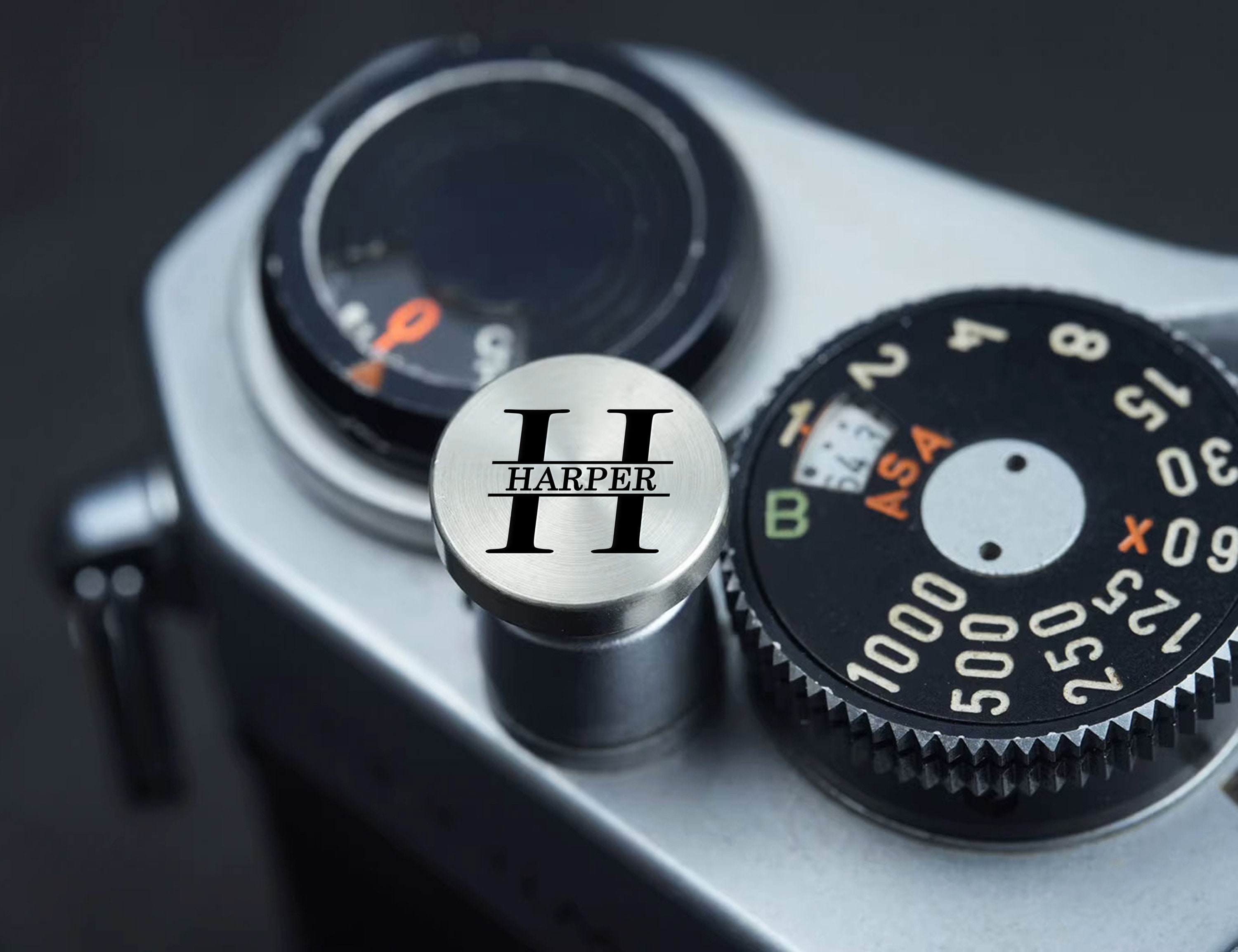 Name Initial Sticky-backed Shutter Release Button, Camera Threaded ...