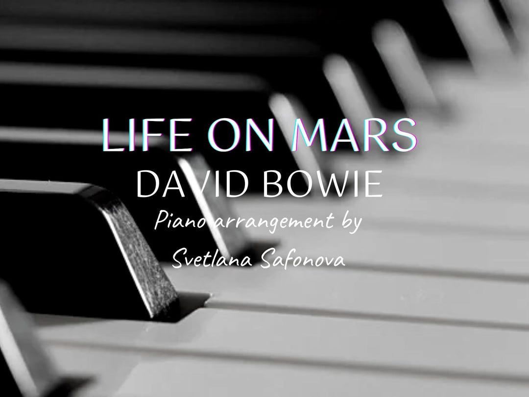 David Bowie Life on Mars Intermediate Advanced Piano Sheet Music - Etsy