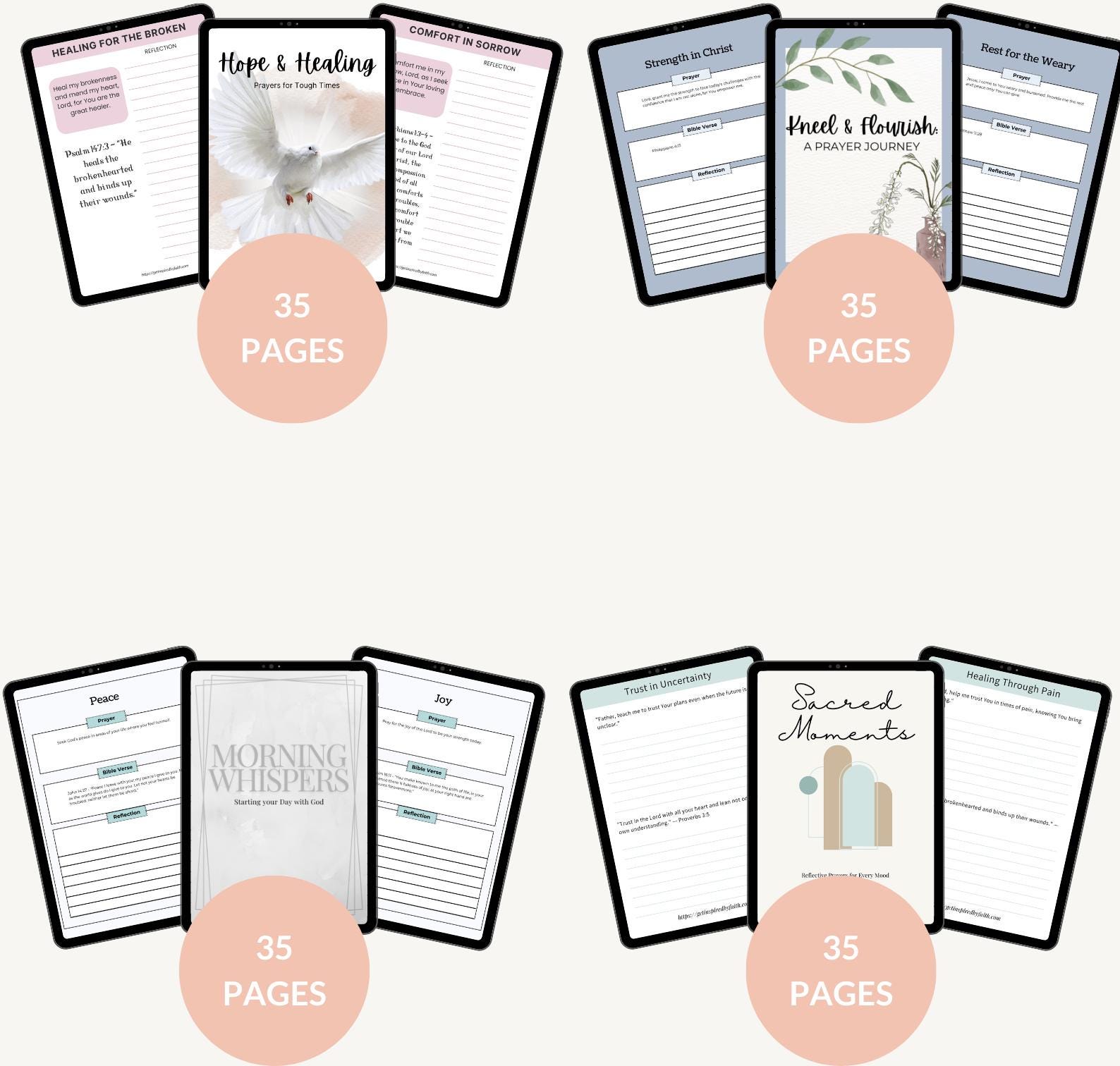 16 PLR Bible Study Kits: Prayer Prompts & Reflections (2025 Calendar ...