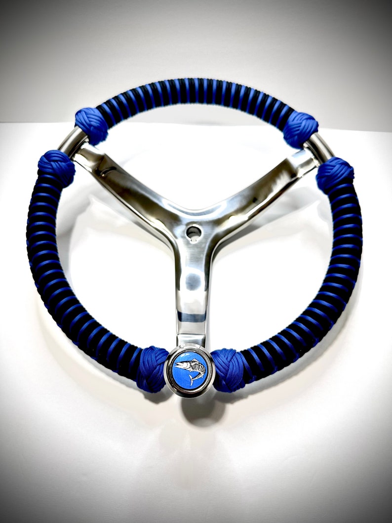 Gemlux BOAT Steering Wheel With CUSTOM PARACORD Wrap, Boating Gifts ...