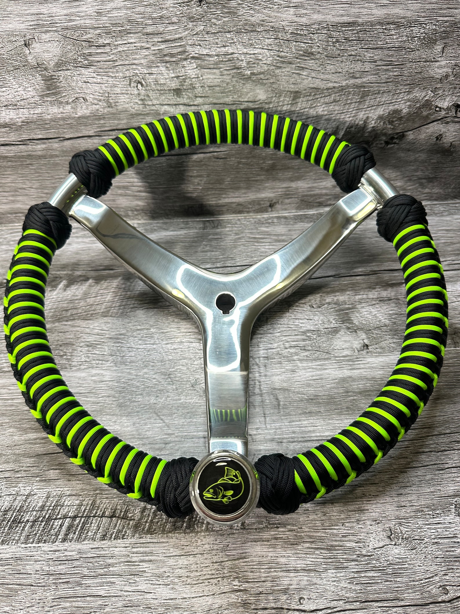Gemlux BOAT Steering Wheel With CUSTOM PARACORD Wrap, Boating Gifts ...
