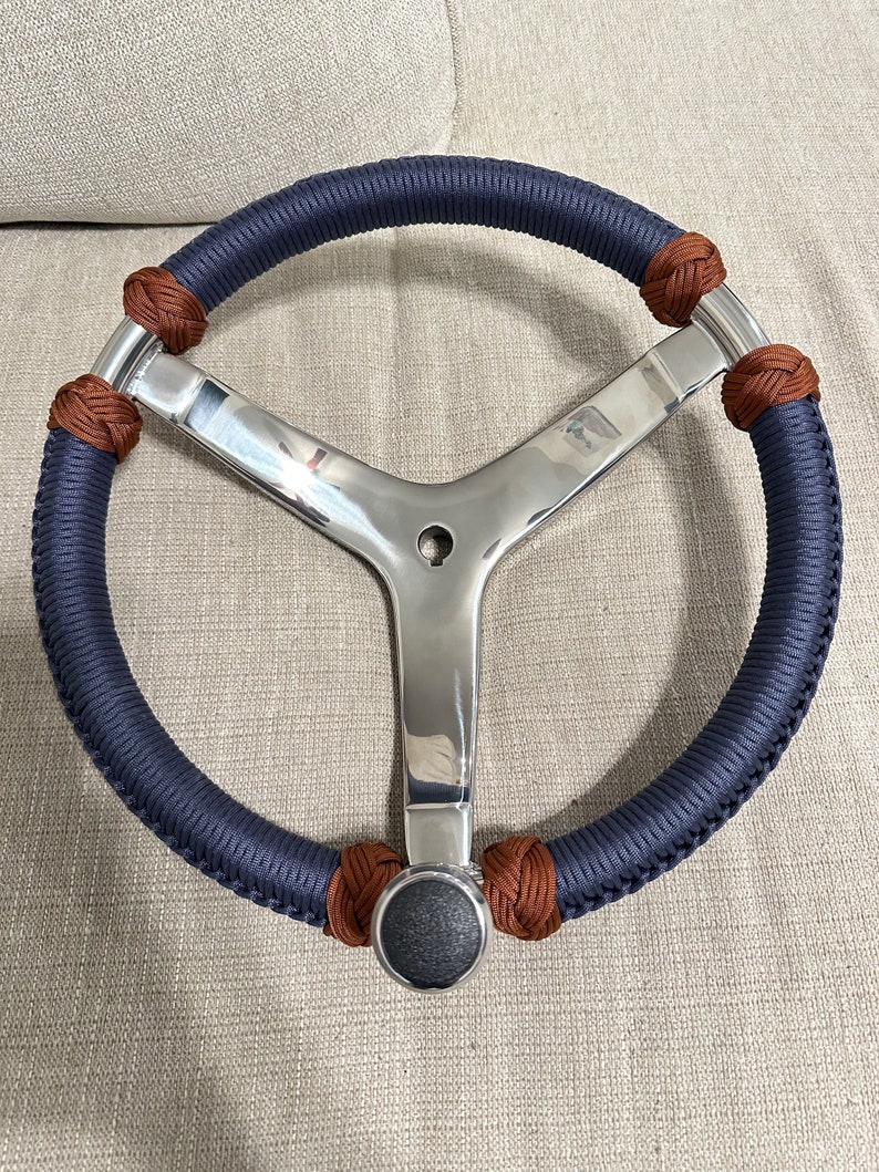 Gemlux BOAT Steering Wheel With CUSTOM PARACORD Wrap, Boating Gifts ...