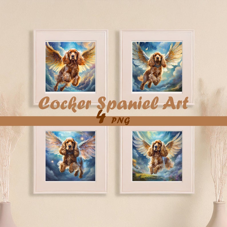 Cocker Spaniel, PNG Clipart, Cocker Spaniel With Ethereal Wings, Fairy ...