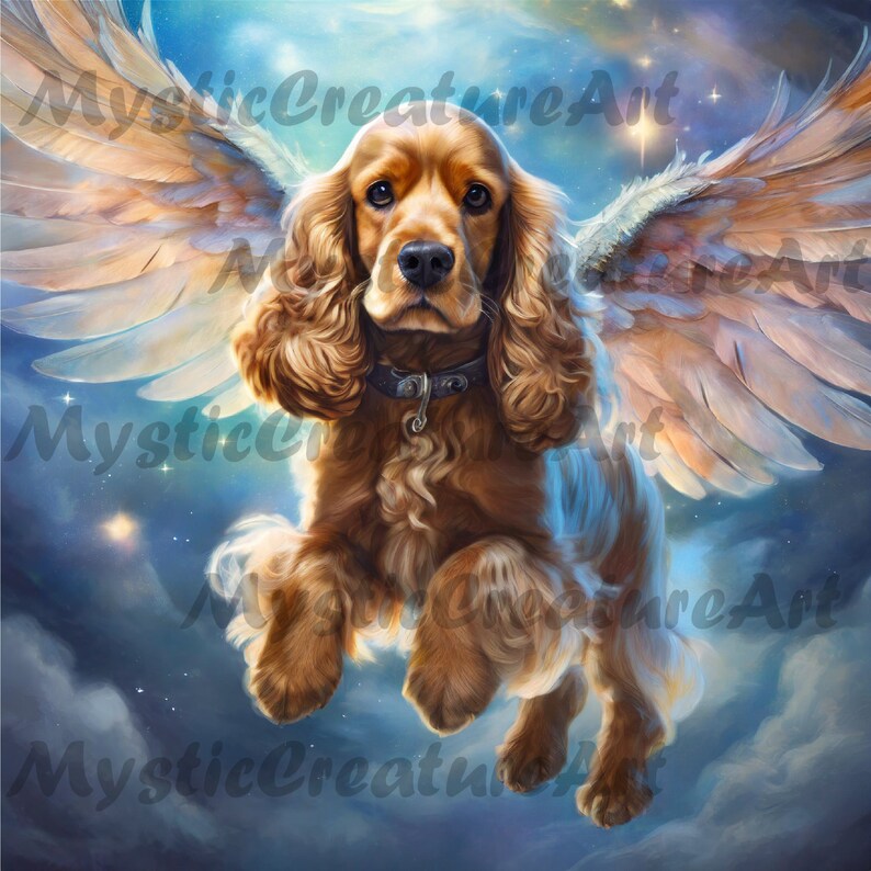 Cocker Spaniel, PNG Clipart, Cocker Spaniel With Ethereal Wings, Fairy ...