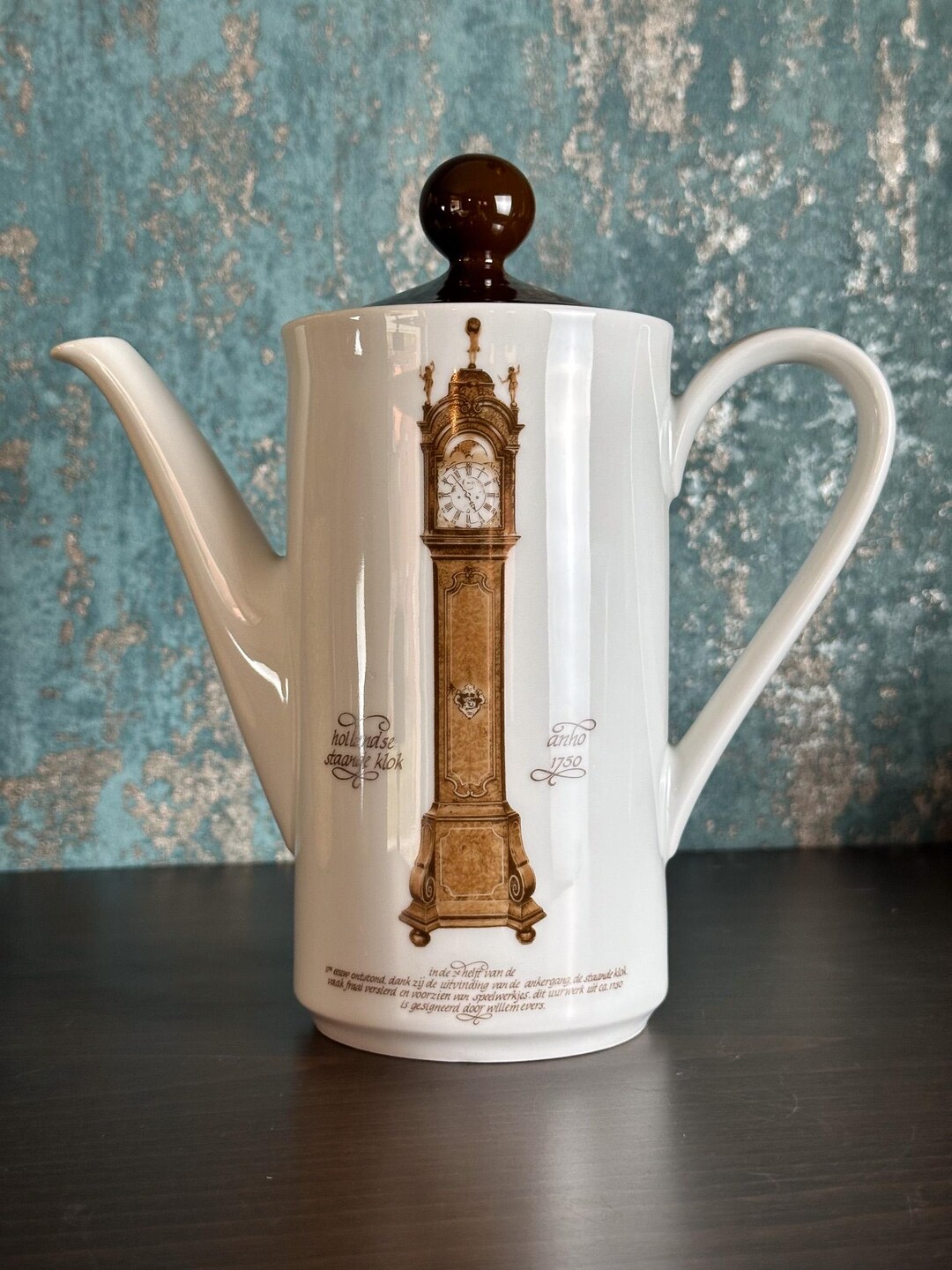 Mitterteich Porcelain Coffee Pot Jug Antique Grandfather Clock Holland ...