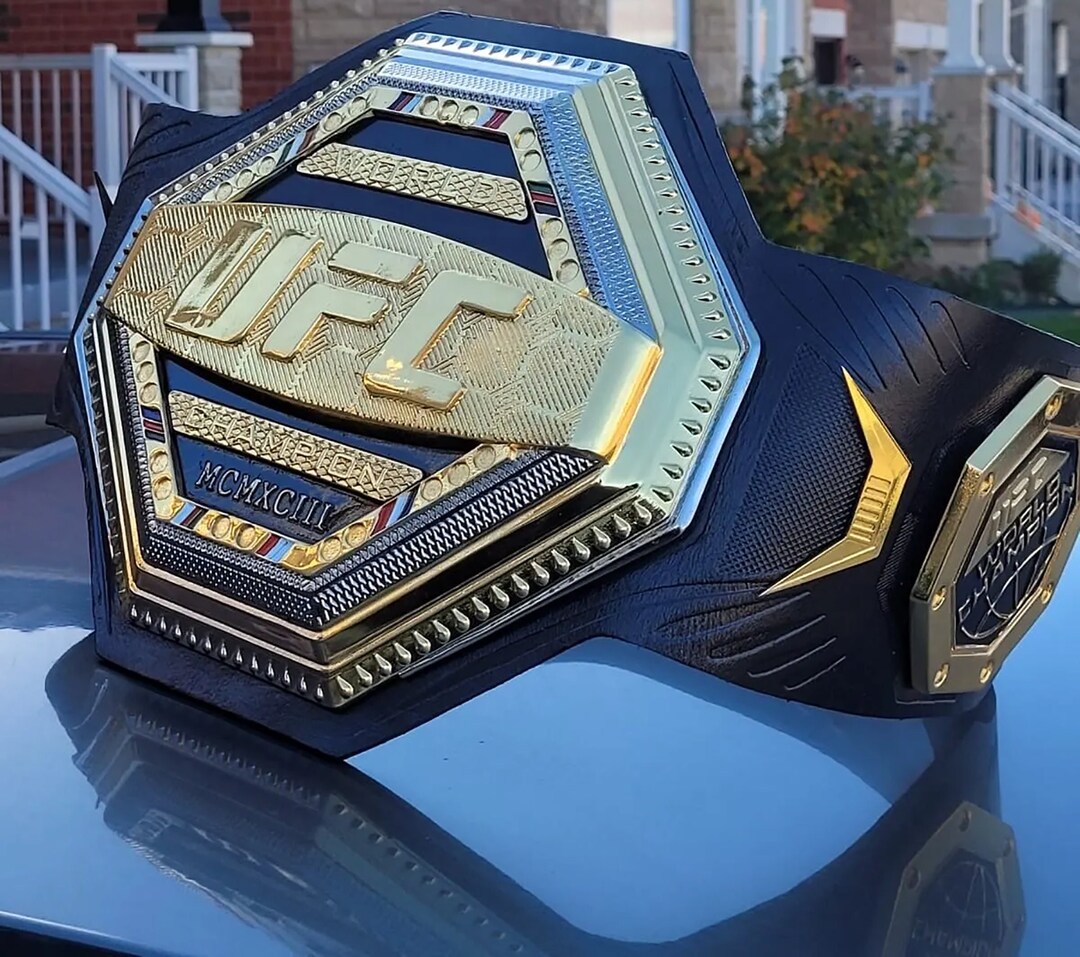 UFC Legacy Championship Belt, Genuine Leather 6MM Plates Thickness 2 ...