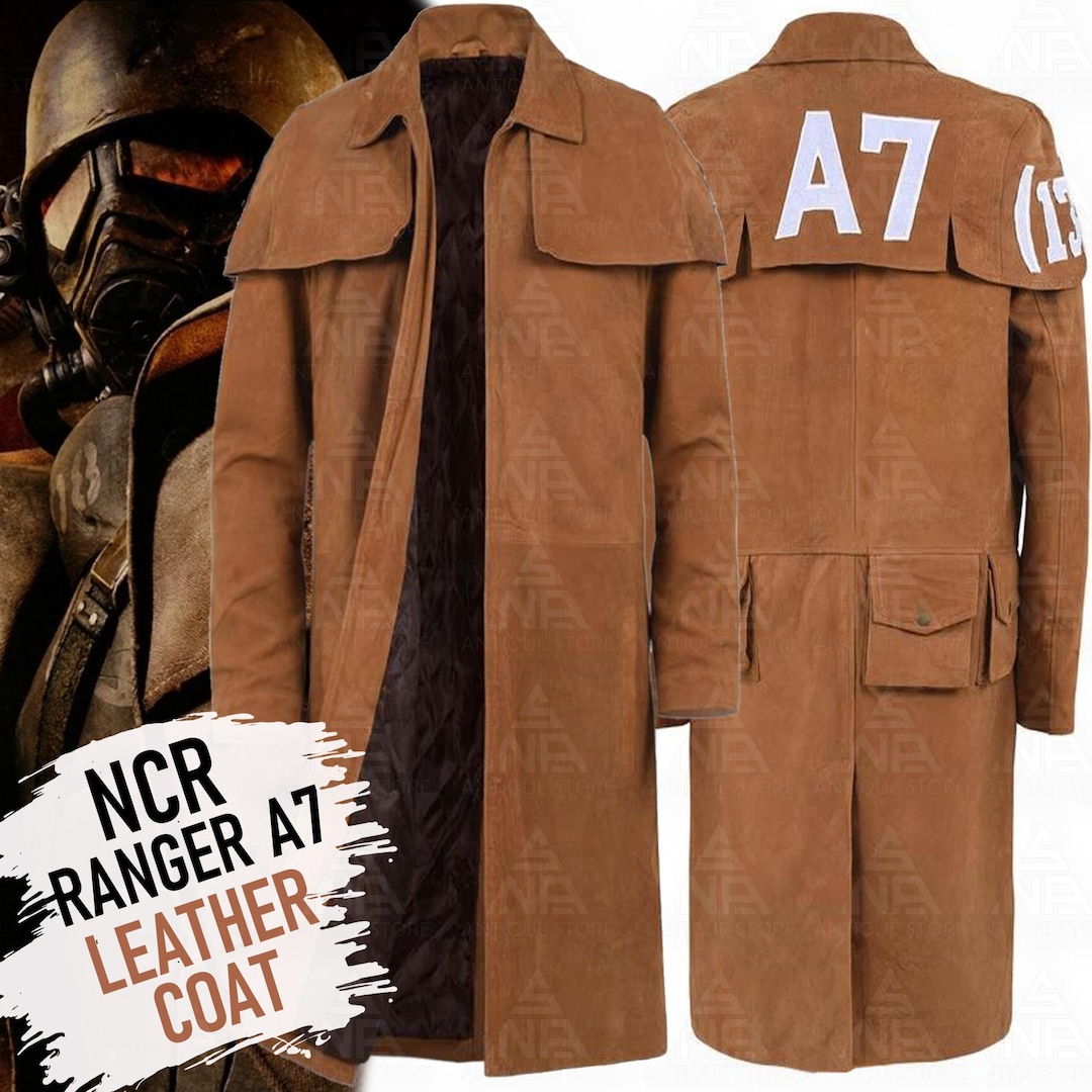 NCR Ranger A7 Coat, Fallout A7 Vegas Trench Coat, Handmade NCR Ranger ...