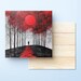 Red Moon Art, Dark Tree Art, Red Black Forest, Abstract Tree Art, Red Tree Art, Night Forest Art ...