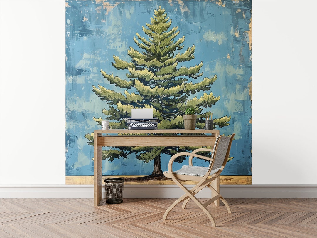 Deodar Cedar Tree Wall Art Elegant Nature Decor Serene Forest Prints ...