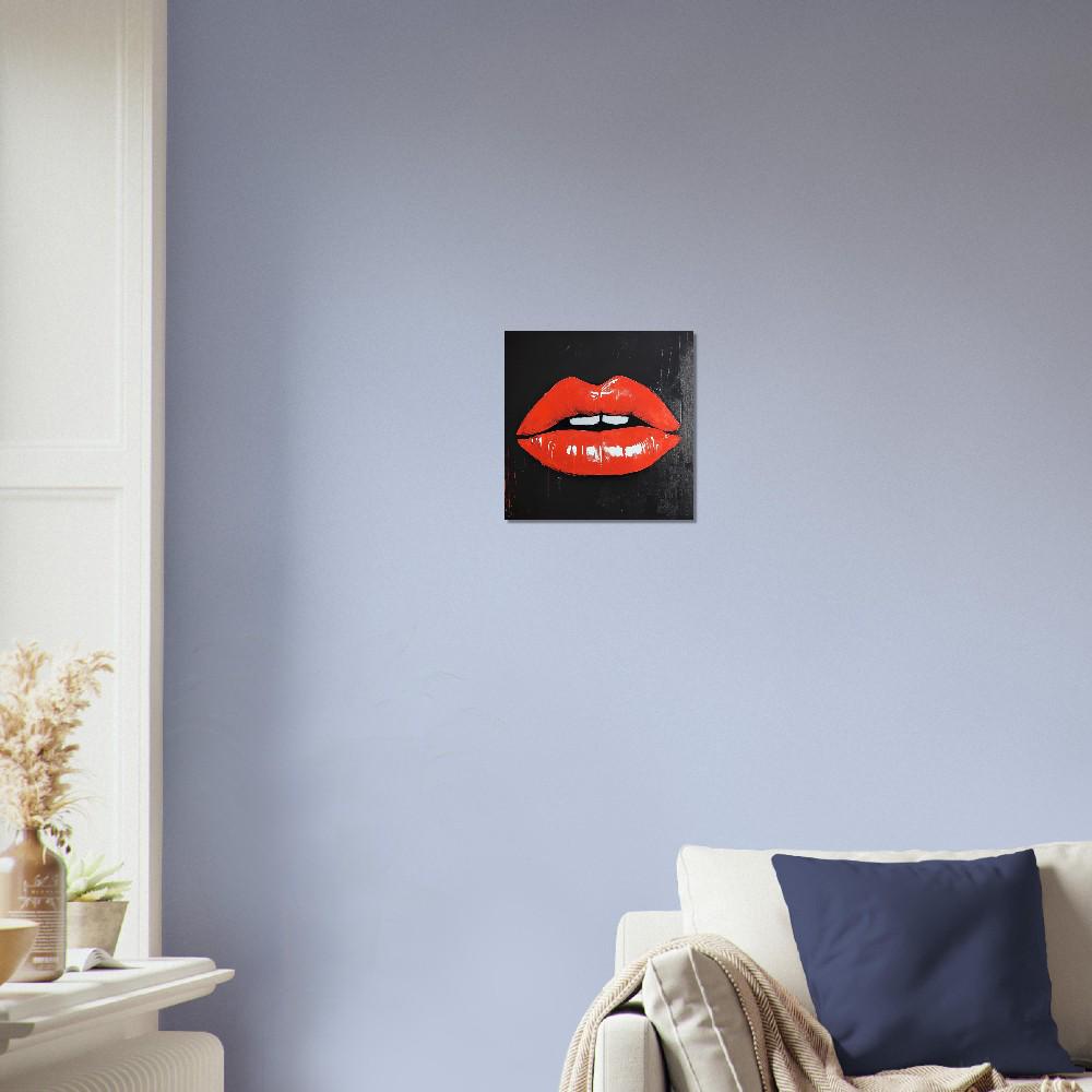 Lip Wall Art, Love Poster, Kiss Lips Decor, Lips Wall Hanging, Girly ...