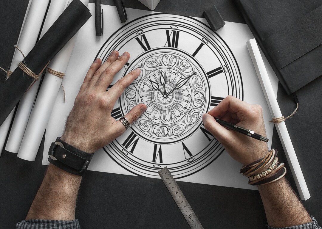 Set of 8 Coloring Pages, Clock Coloring Book, Kids Coloring Book ...