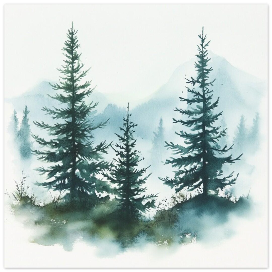 Pine Tree Wall Art, Nature Wall Decor, Nature-inspired Art, Pine Tree ...