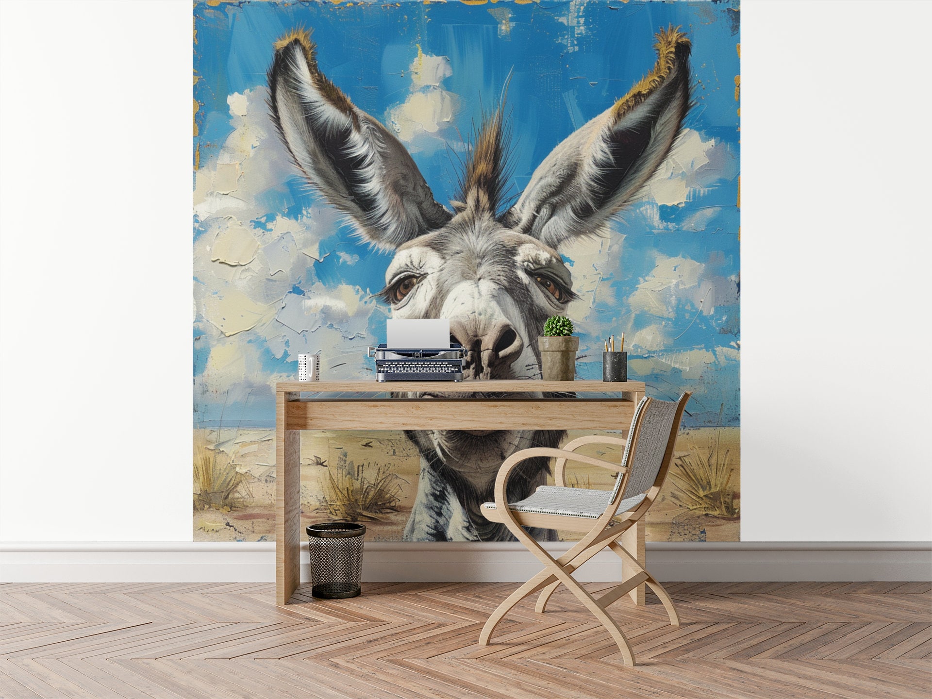 Donkey Wall Art, Canvas or Poster, Donkey Wall Hanging, Animal Decor ...