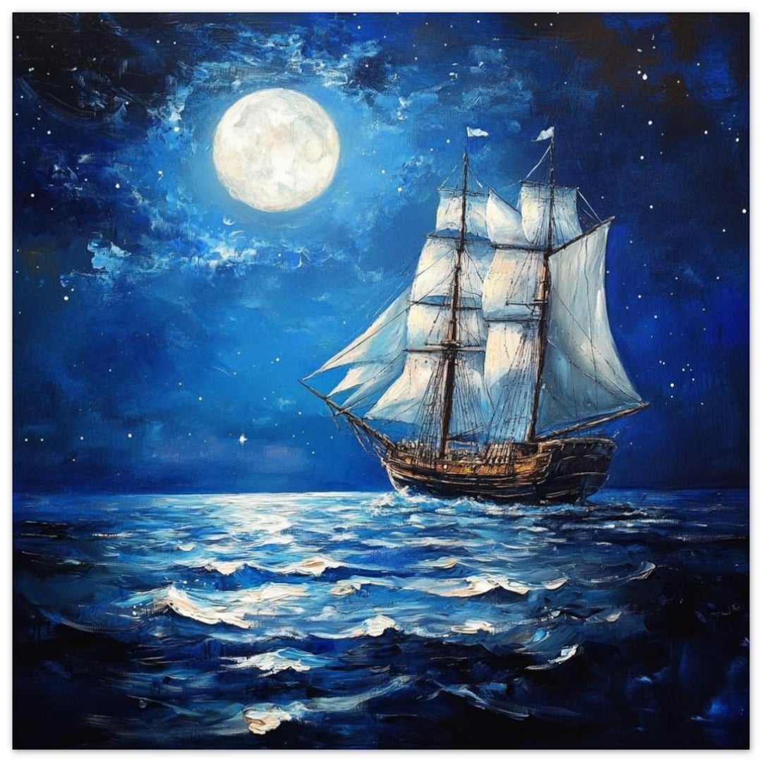 Sailing Ship Art, Travel Wall Art, Sailboat Art, Boat Art Print, Ocean ...