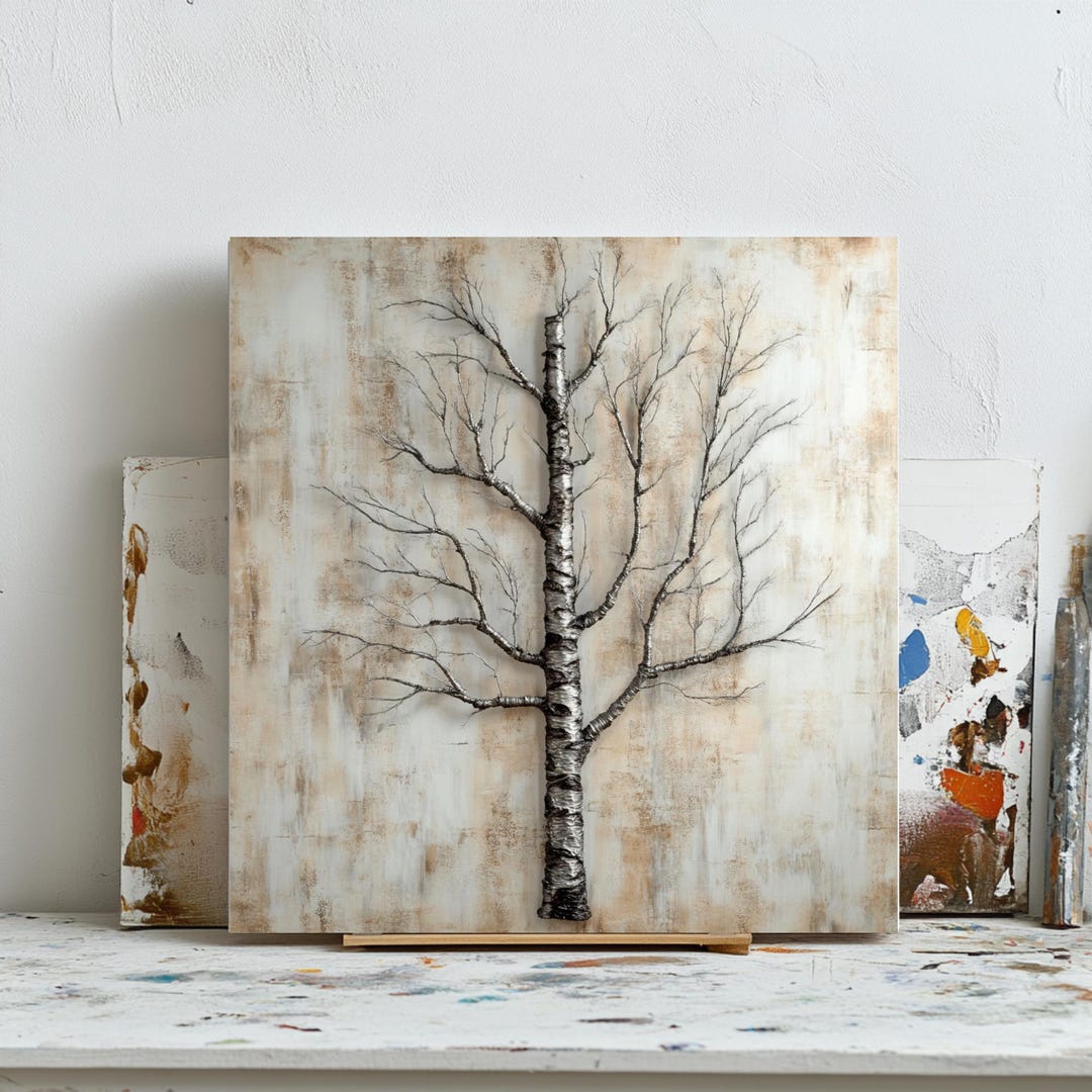Birch Tree Art Print Nature-inspired Decor Forest Wall Accent Tree Art ...