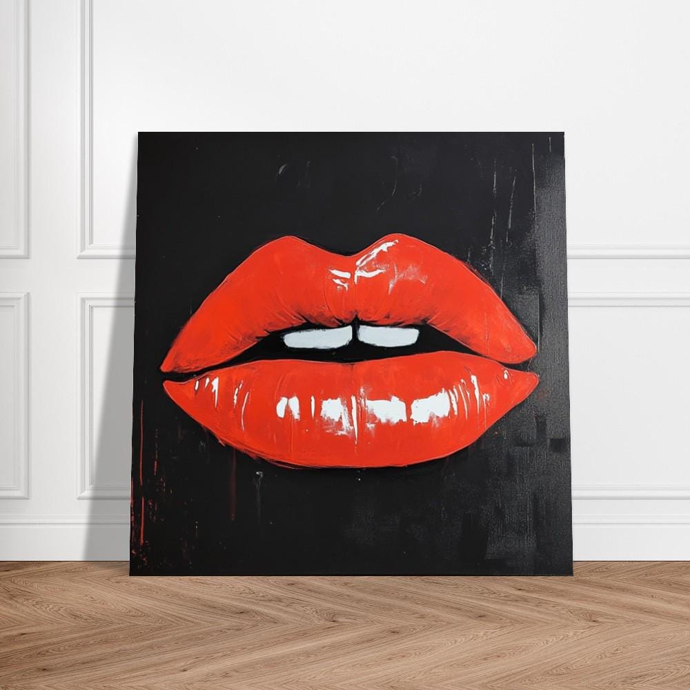 Lip Wall Art, Love Poster, Kiss Lips Decor, Lips Wall Hanging, Girly ...