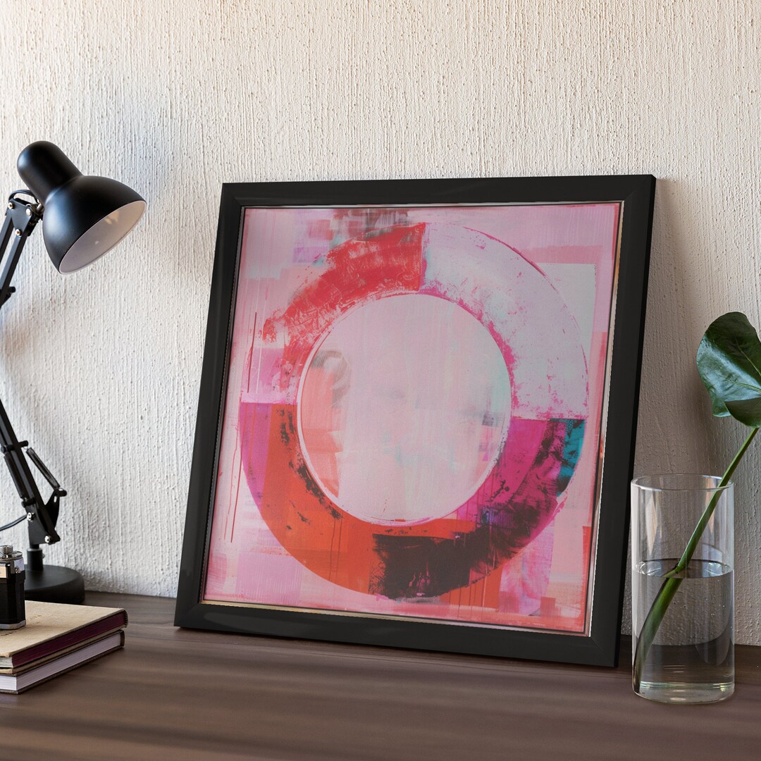 Colorful Circle Art Modern Circle Wall Art Vibrant Round Art Geometric ...