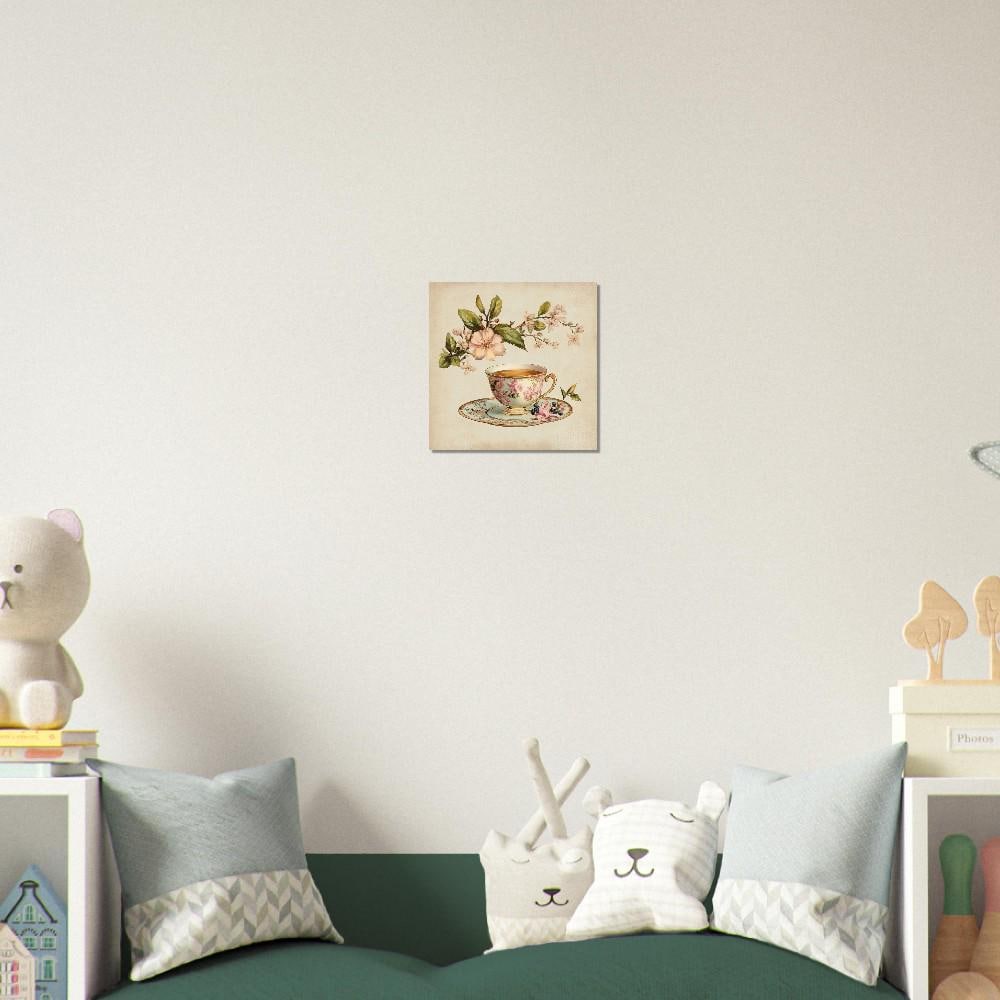 Vintage Tea Decor, Tea Wall Art, Antique Tea Art, Teacup Wall Decor ...