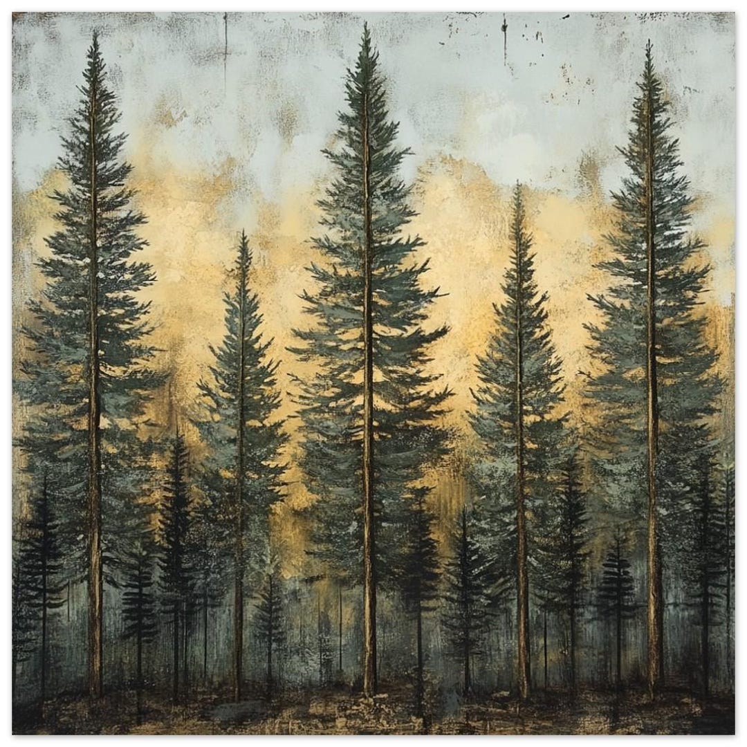 Pine Tree Wall Art, Tree Painting, Nature-inspired Art, Pine Tree Print ...