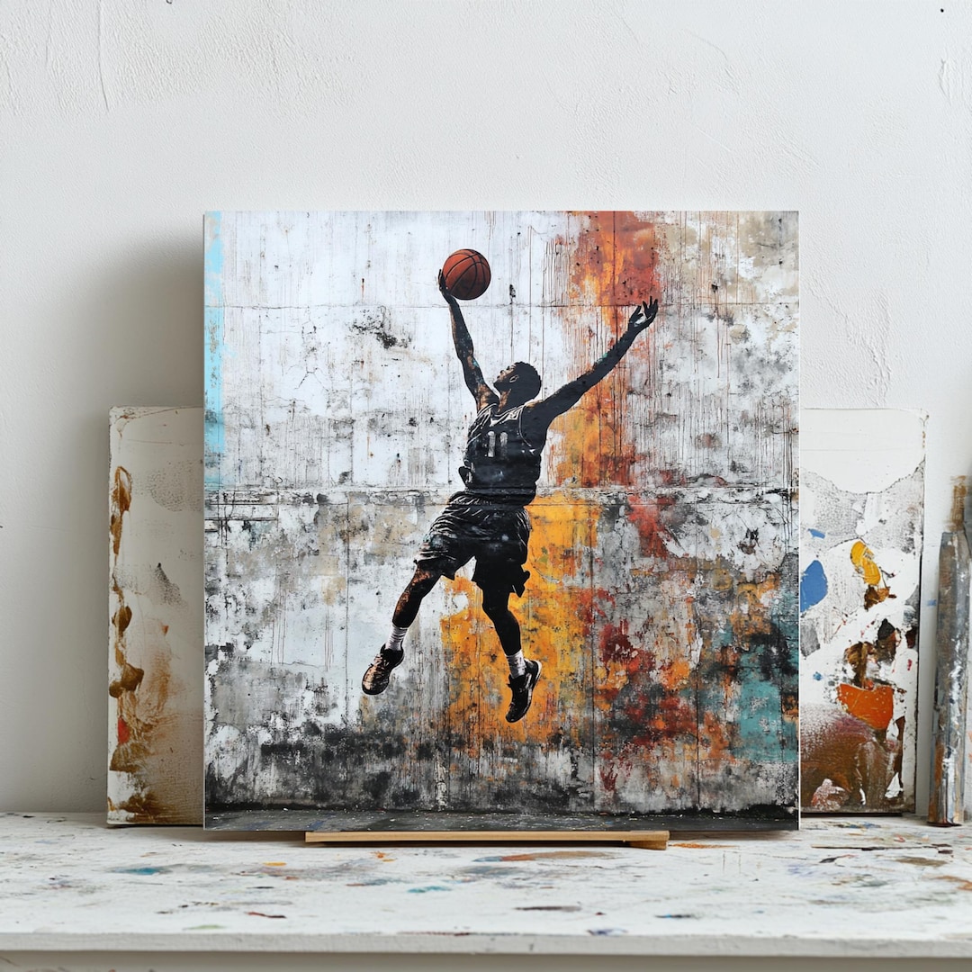 Basketball Art Print Hoop Dreams Decor Sports Wall Art Slam Dunk Print ...