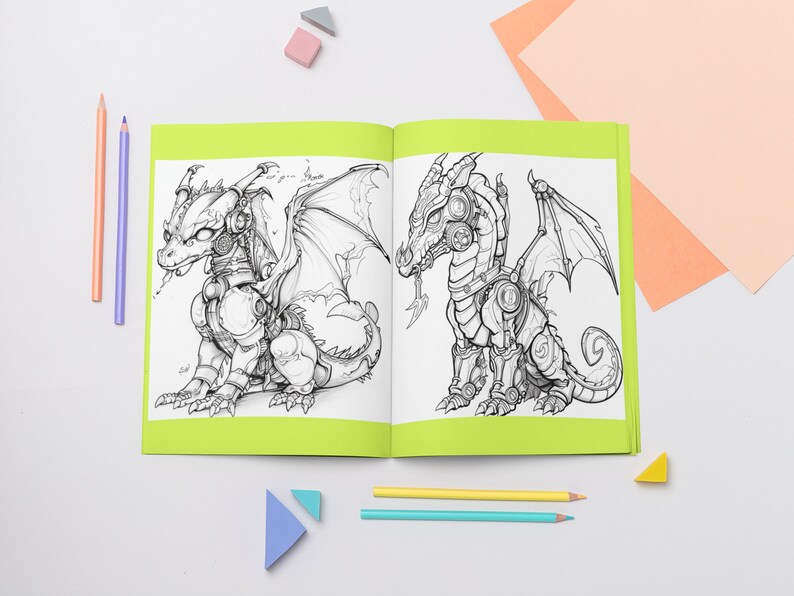 Set of 28 Coloring Pages, Dragon Coloring Book, Preschool Printable ...