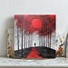 Red Moon Art, Dark Tree Art, Red Black Forest, Abstract Tree Art, Red Tree Art, Night Forest Art ...
