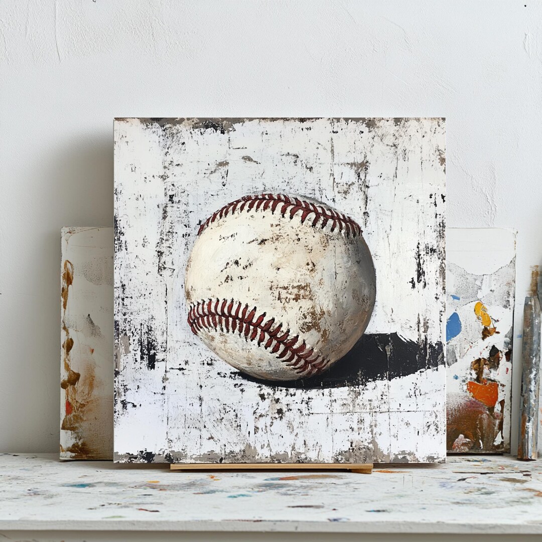 Baseball Art Print Sports Themed Wall Art Vintage Baseball Decor Modern ...