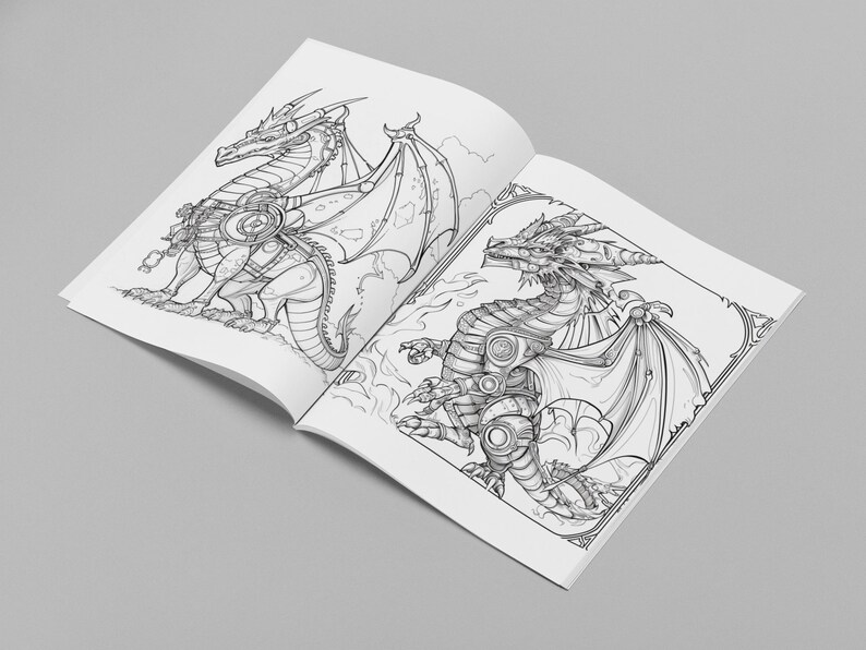 Set of 28 Coloring Pages, Dragon Coloring Book, Preschool Printable ...