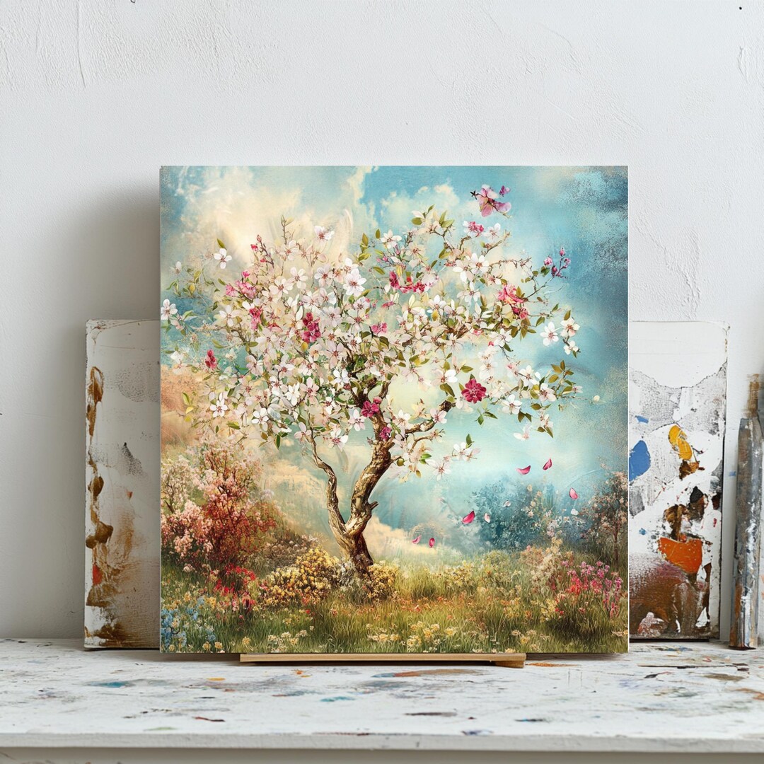 Tree Wall Decor Floral Tree Wall Art Blossom Tree Wall Art Nature Tree ...