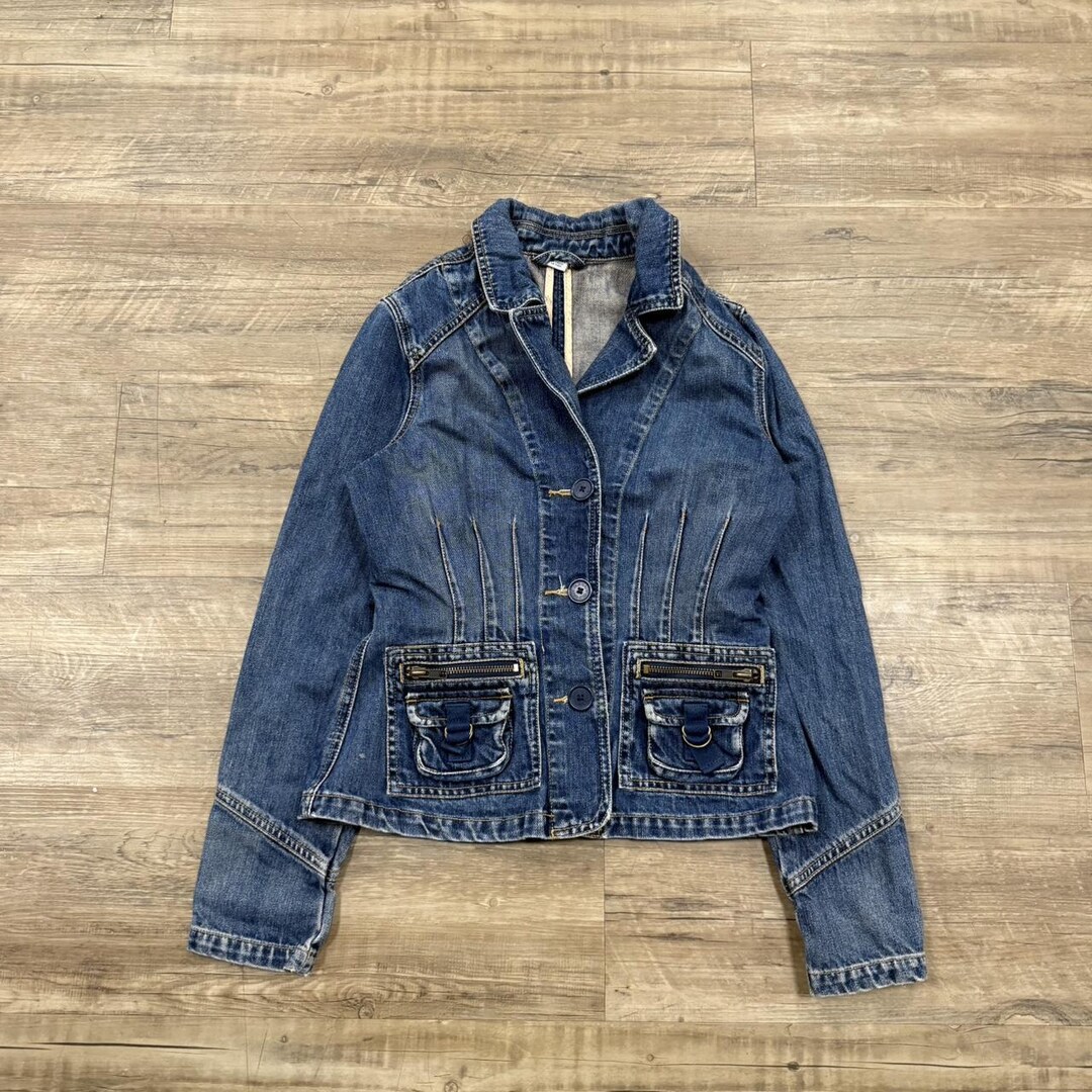 Handmade Fitted Denim Jacket | Vintage Western Jean Jacket | Women's ...