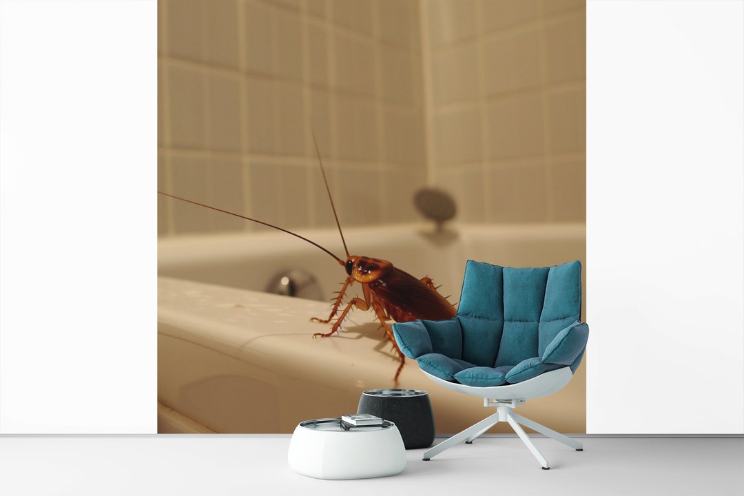 Cockroach in A Bathtub Vibrant Animal Decor Cockroach Wall Art Home ...