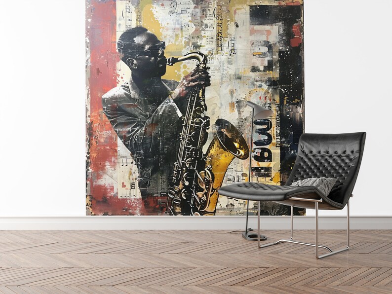 Saxophone Wall Art, Canvas or Poster, Saxophone Wall Hanging, Home ...