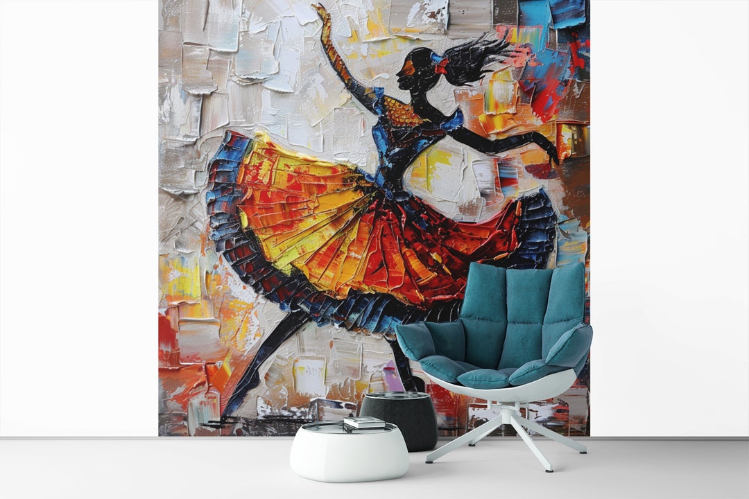 Abstract Dancing Girl, Canvas or Poster, Contemporary Dance Art, Modern ...