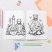 Set of 12 Coloring Pages, Magic Potion Coloring, Spell Book, Potion ...