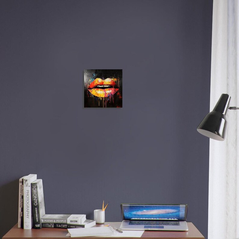 Stylish Lip Art, Lip Art Decor, Modern Lip Decor, Artistic Lip Canvas ...